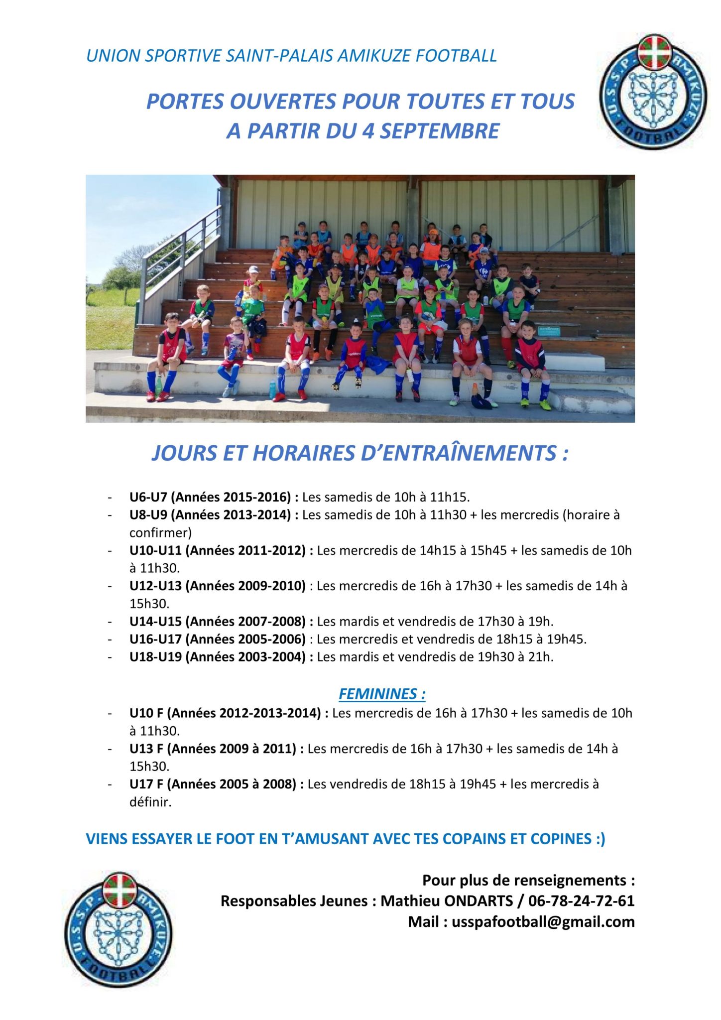 Reprise Foot Animation + Découverte Football - USSP Amikuze Football